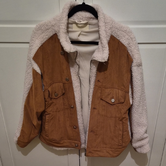 Blank NYC | Jackets & Coats | Blank Nyc Tan And Cream Teddy Jacket ...
